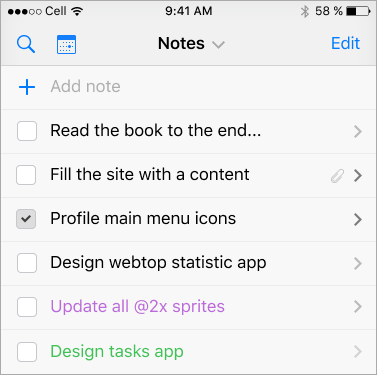 Tasks Application for iOS